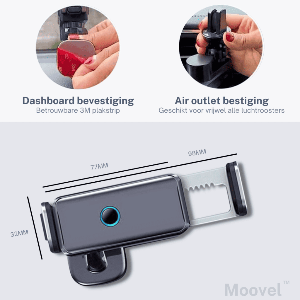 Moovel 2in1 Automatisch Sluitende Telefoonhouder (1+1 GRATIS) - Koopje.com