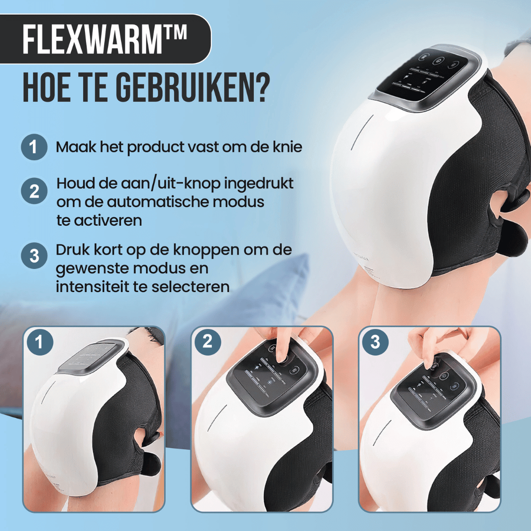 FlexWarm - Infrarood Knie Massager Voor Gewrichtspijn Verlichting ...
