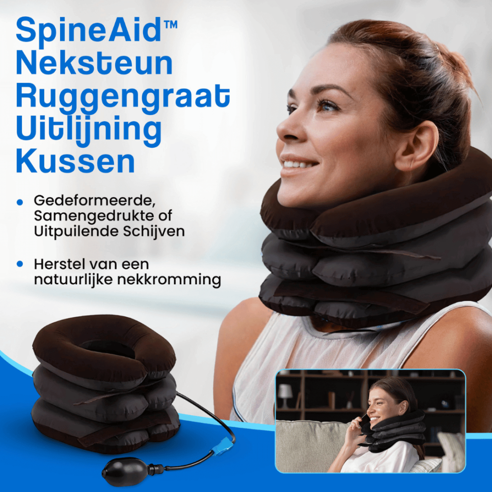SpineAid - Neksteun Ruggengraat Uitlijning Kussen - Koopje.com