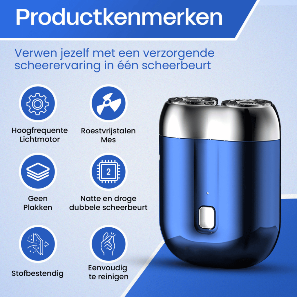 iTurbo Pro - Dubbelkoppige Turbo Spin Elektrische Scheerapparaat ...