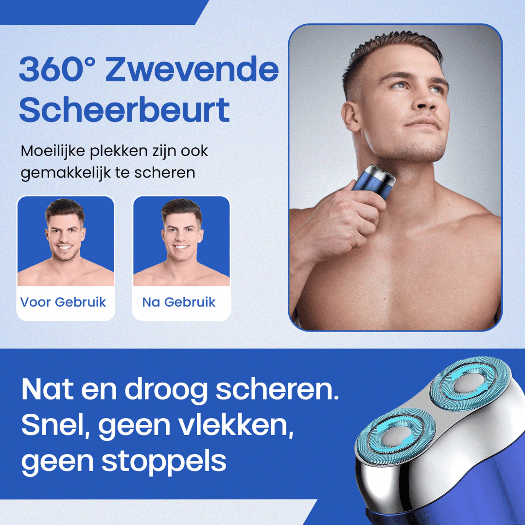 iTurbo Pro - Dubbelkoppige Turbo Spin Elektrische Scheerapparaat ...