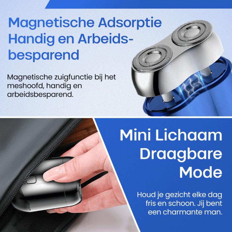 iTurbo Pro - Dubbelkoppige Turbo Spin Elektrische Scheerapparaat ...