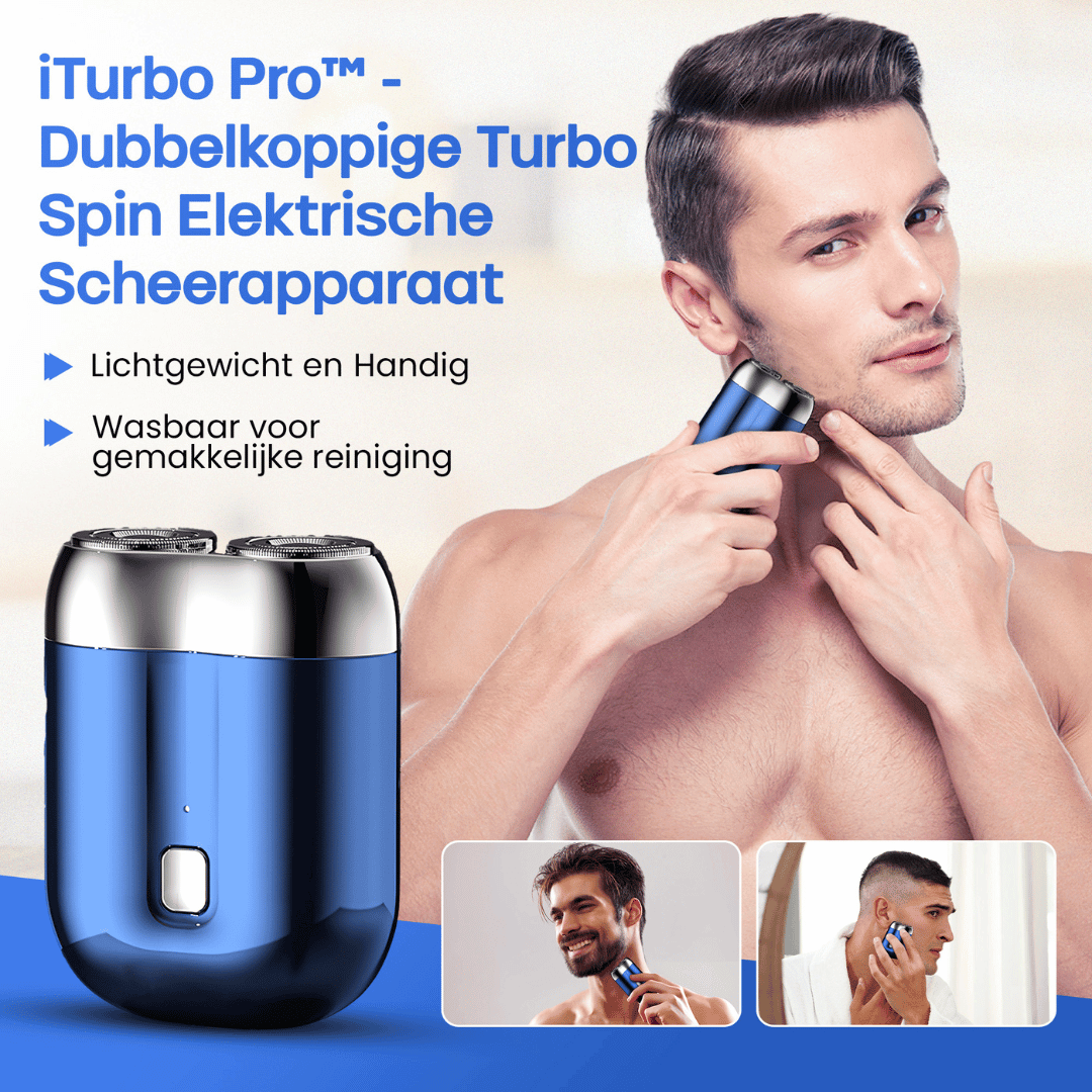 iTurbo Pro™ - Dubbelkoppige Turbo Spin Elektrische Scheerapparaat ...