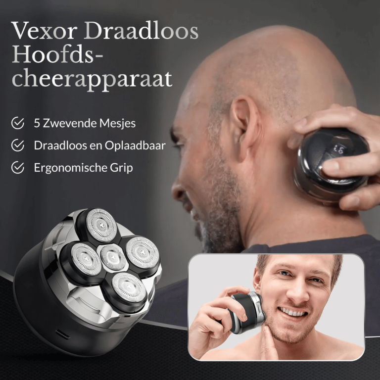 Vexor - Draadloze Hoofdscheerapparaat - Koopje.com
