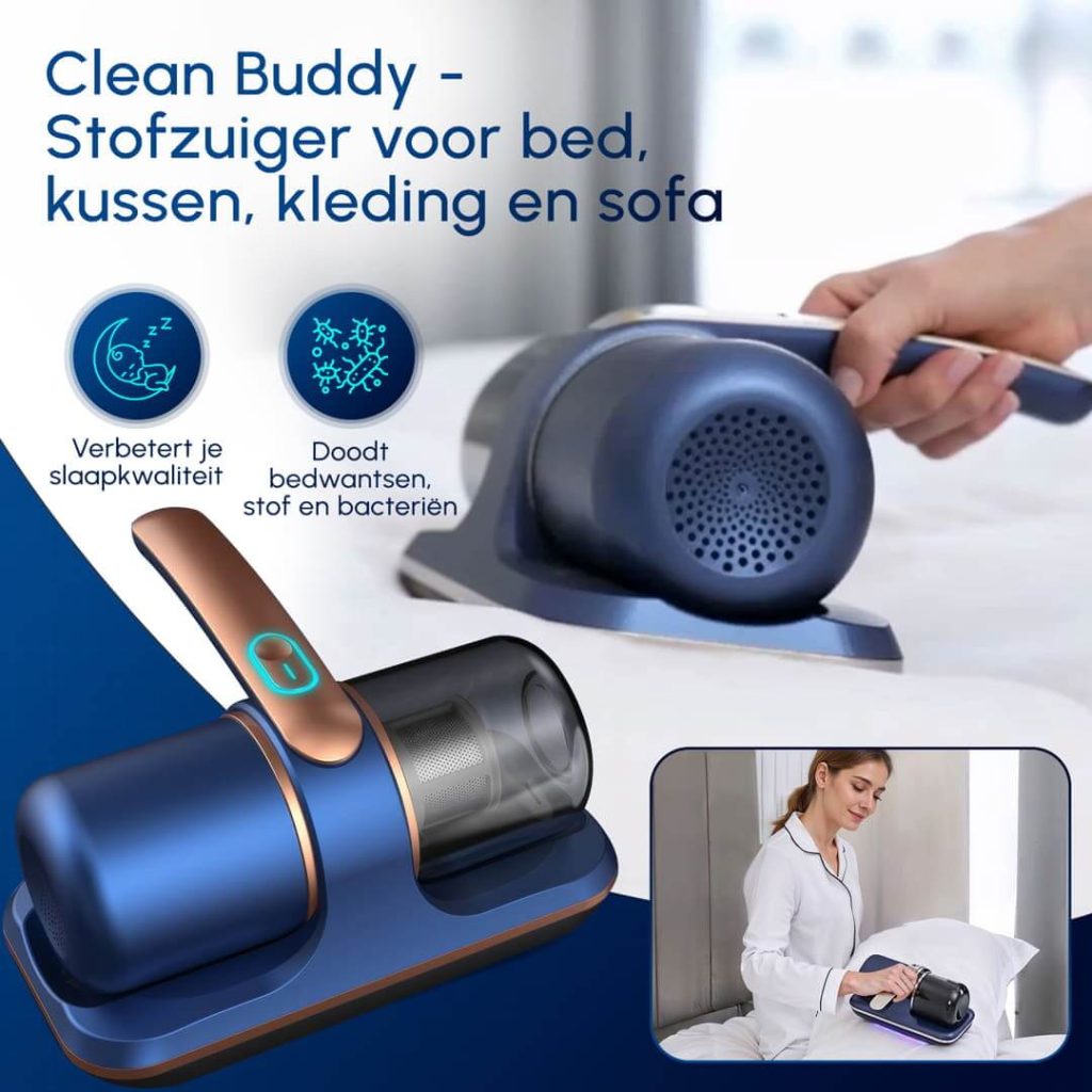 Clean Buddy – UV-mijt- en stofreiniger voor bed, kussens, kleding en ...